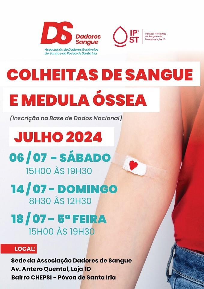 Colheita de Sague de Medula Óssea | CM Vila Franca de Xira - Agenda