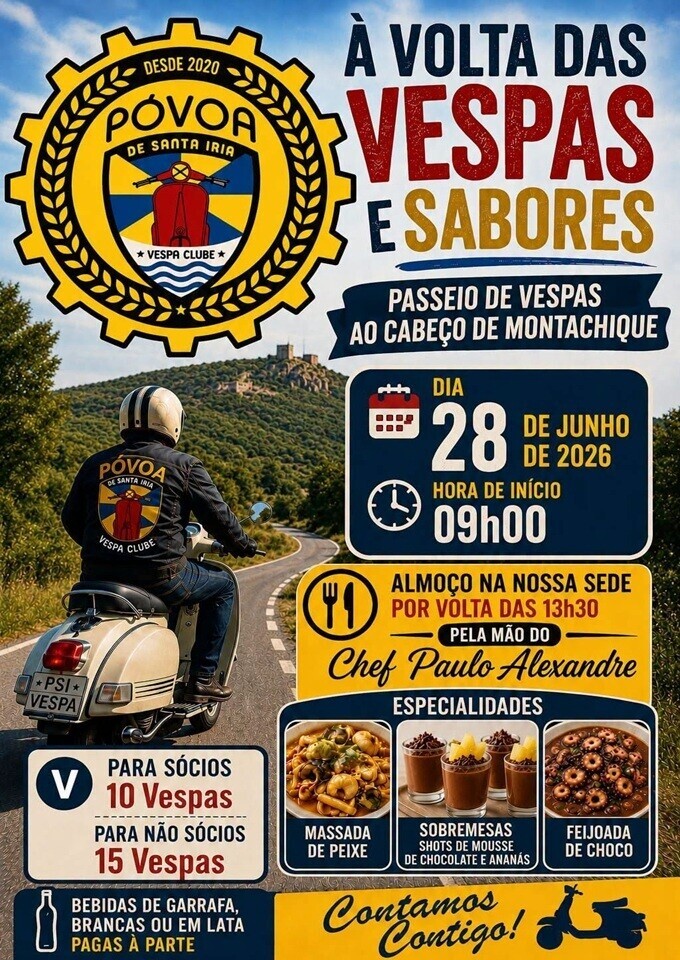 À Volta das Vespas e Sabores | CM Vila Franca de Xira - Agenda